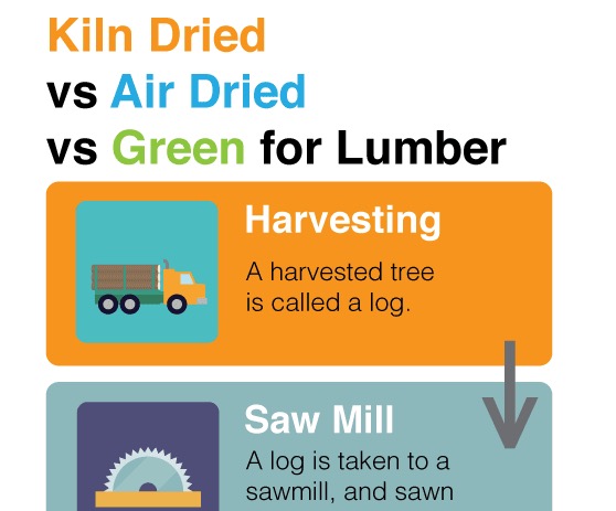 Air Dried vs Kiln Dried vs Green Lumber: Infographic - ETT Fine Woods